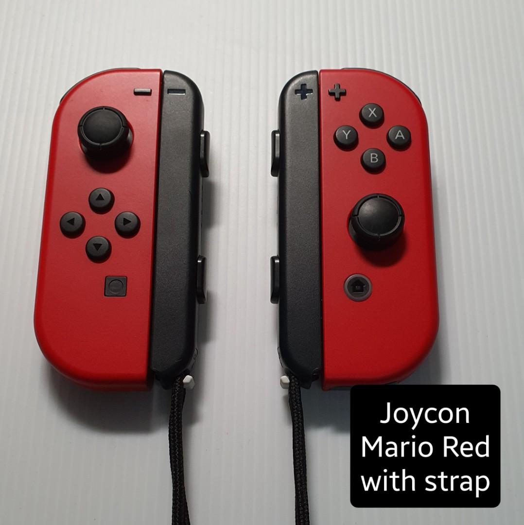 Nintendo Switch Joycons Mario Red, Video Gaming, Video Game Consoles ...