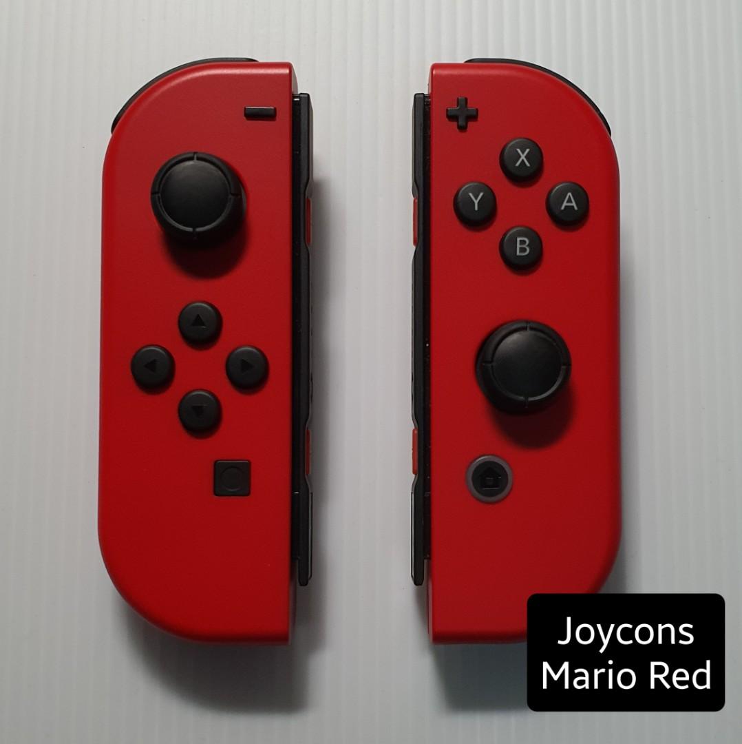 Nintendo Switch Joycons Mario Red, Video Gaming, Video Game Consoles ...