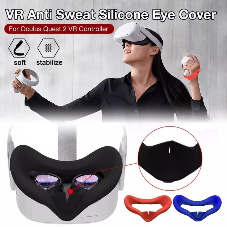Oculus Quest 2 Silicon Anti-Sweat Mask, Video Gaming, Gaming ...