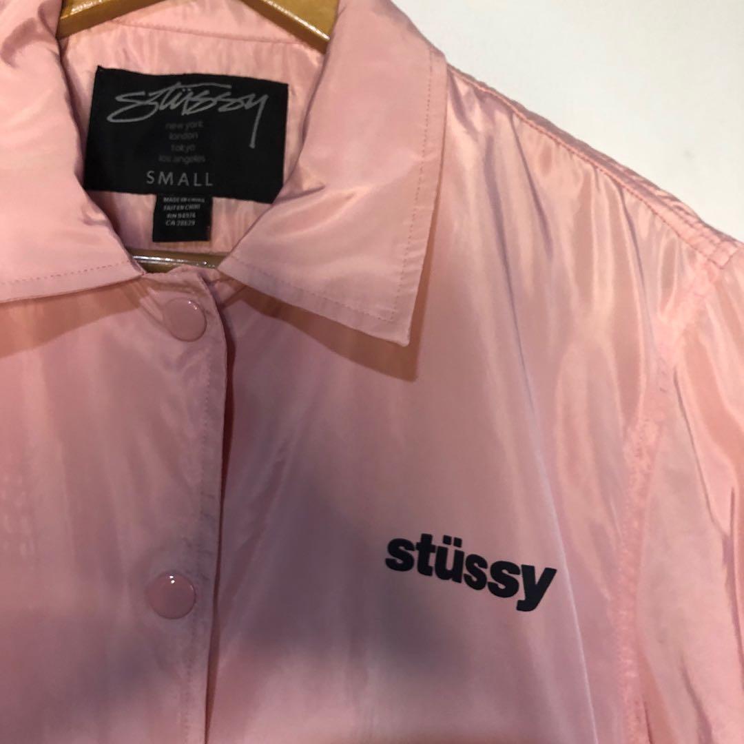 Pink Stussy Coach Jacket, Men's Fashion, Tops & Sets, Hoodies on Carousell