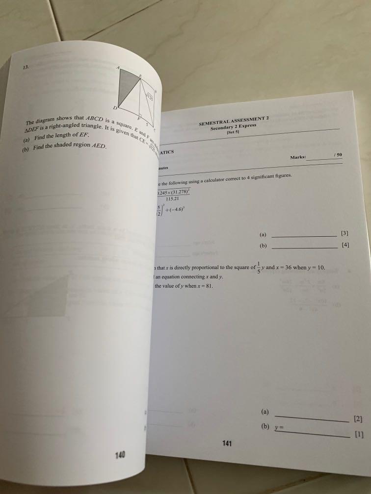 Secondary 1&2 maths practice book, Books & Stationery, Textbooks ...