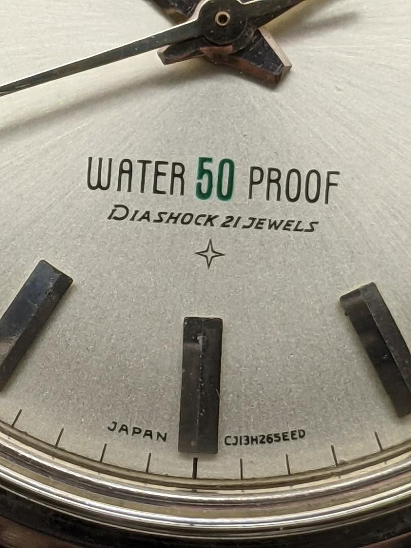 SEIKO CRONOS WATER 50 PROOF DIASHOCK 21 JEWELS HAND WINDING 1963's ...