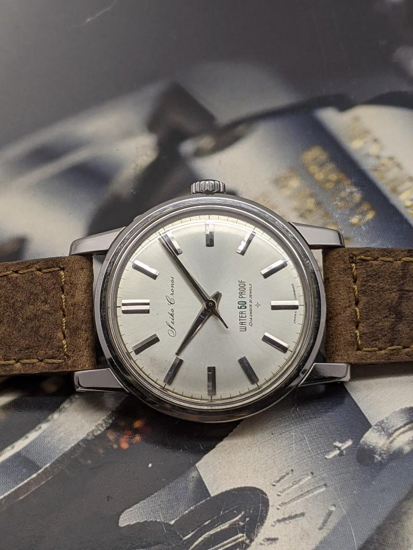 SEIKO CRONOS WATER 50 PROOF DIASHOCK 21 JEWELS HAND WINDING 1963's ...
