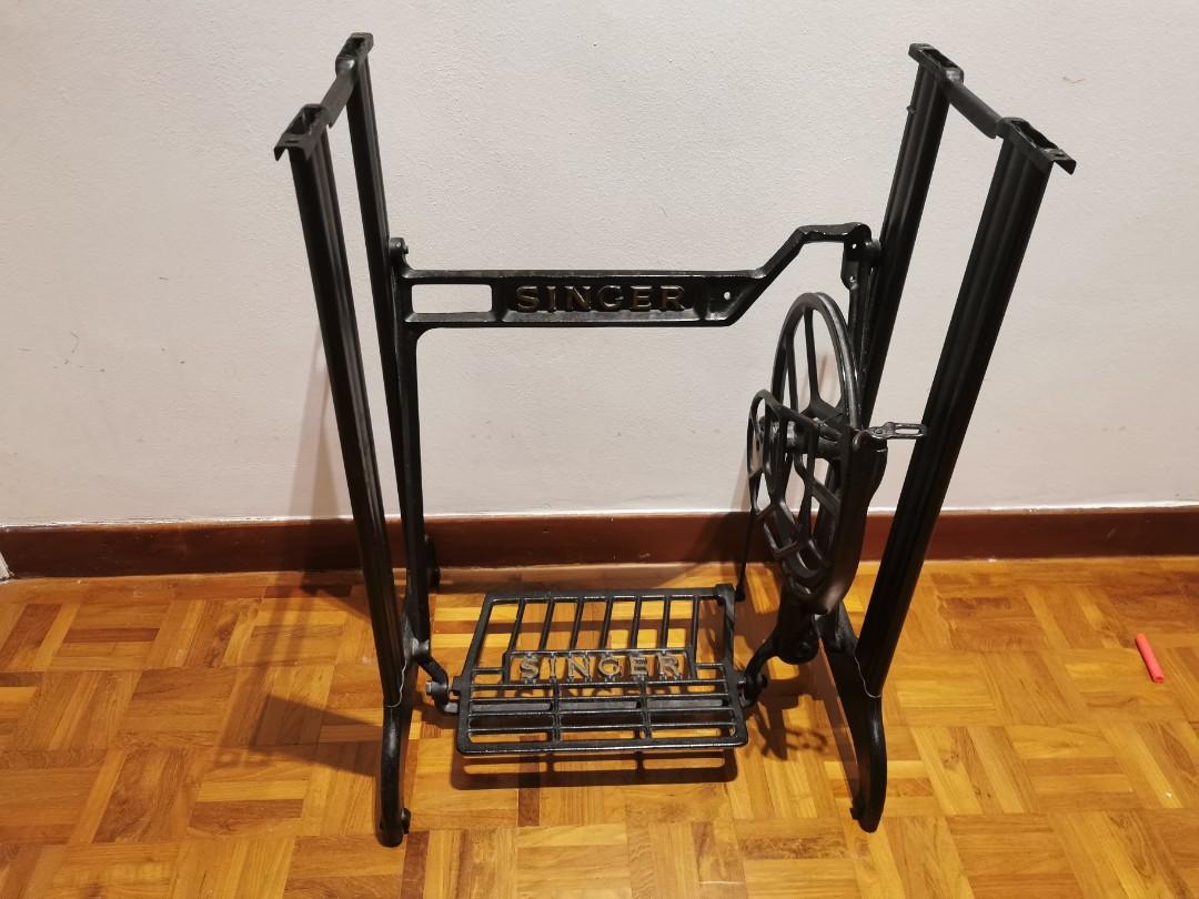 Singer sewing machine legs table vintage antique, Furniture & Home ...