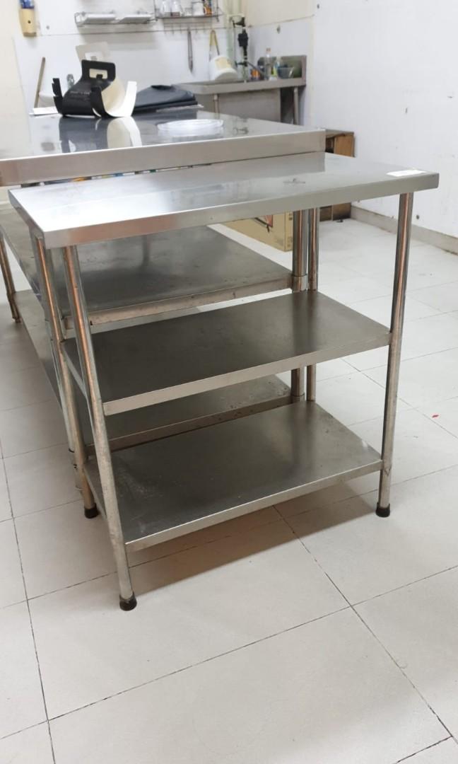 Small Stainless Steel Table, Furniture & Home Living, Furniture, Tables ...