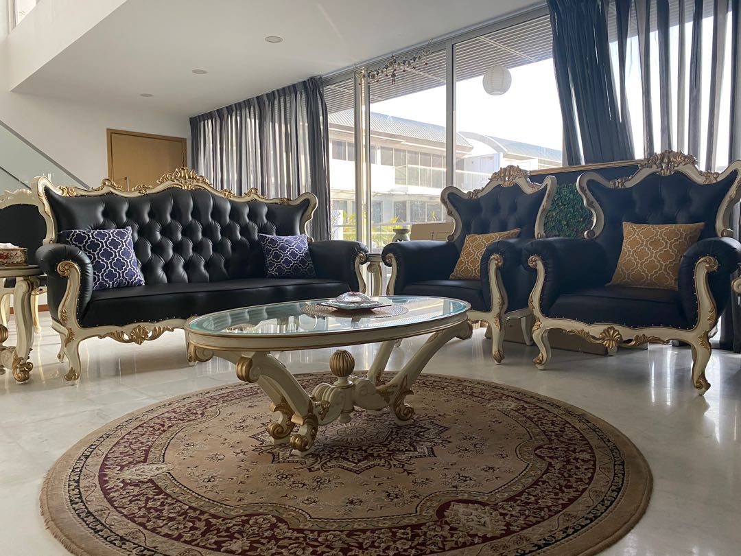 Sofa Set with centre table and side table. Complete set, Furniture ...