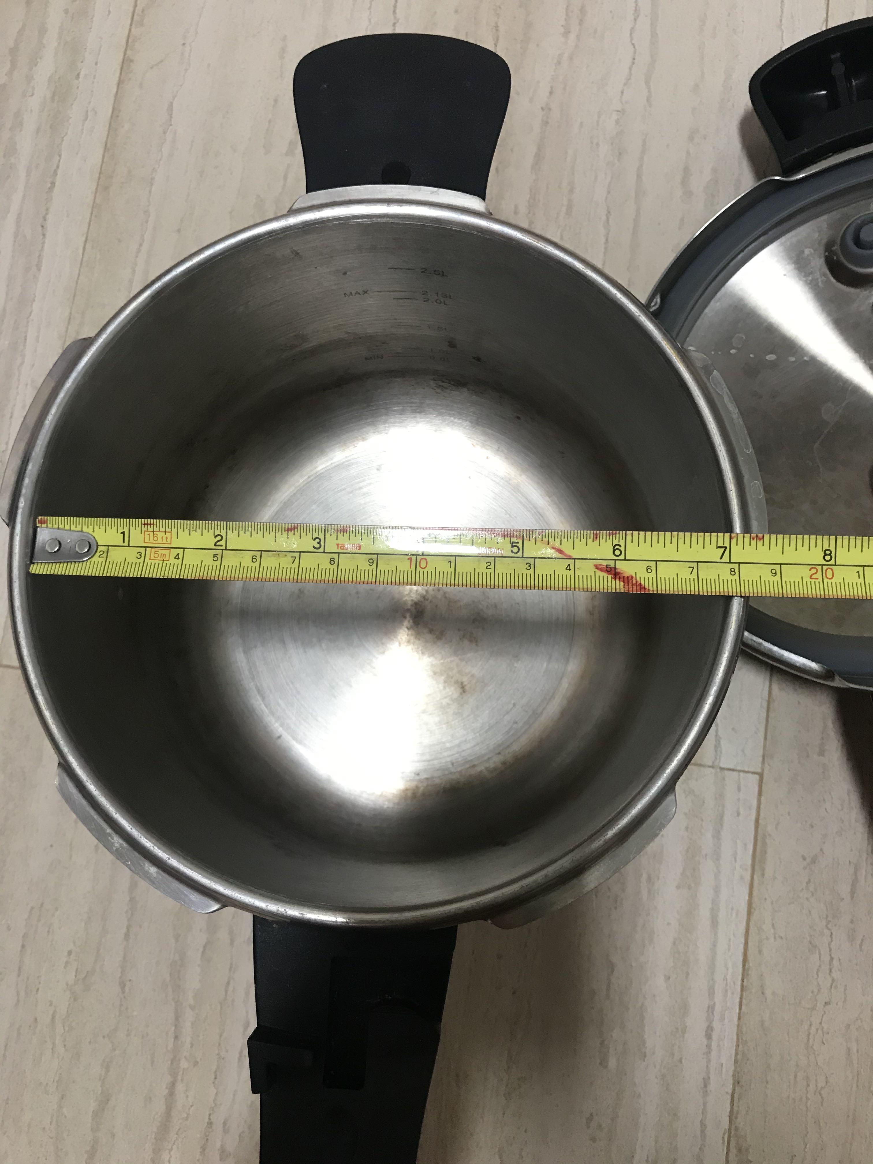 Stainless steel pressure cooker 2.5L, Home Appliances, Kitchenware on ...