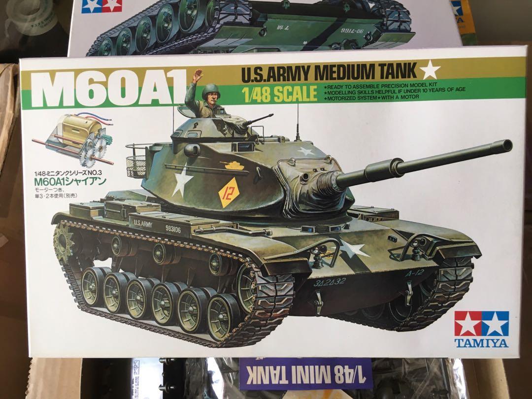 Tamiya 1/48 US Army Medium Tank M60A1 附摩打 絶版, 玩具 & 遊戲類, 玩具 - Carousell