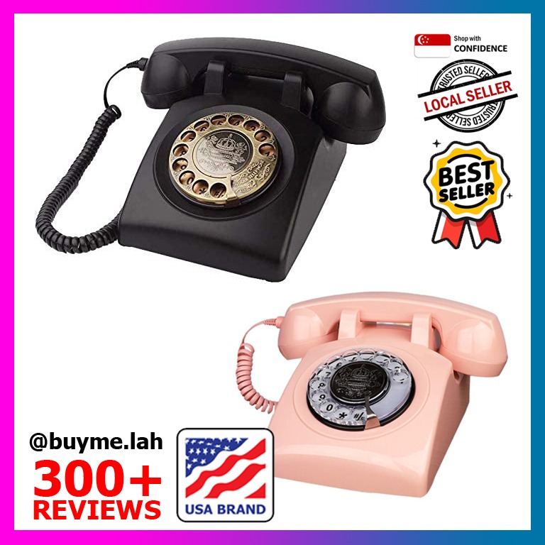 TelPal Antique Phones Corded Landline Telephone Vintage Classic Rotary ...