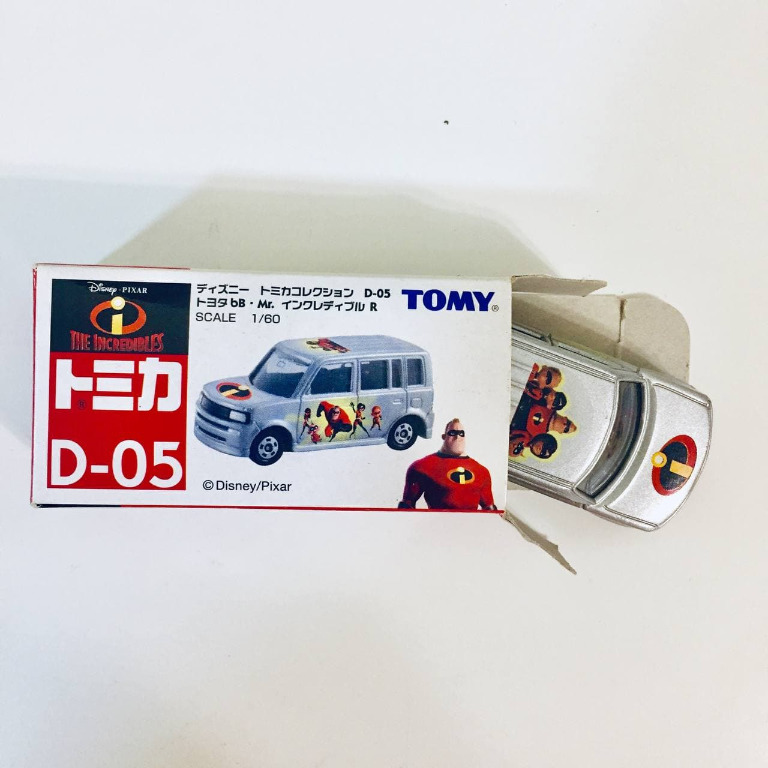 TOMY TOMICA DISNEY COLLECTION D-05 TOYOTA dB THE INCREDIBLES - RARE ...