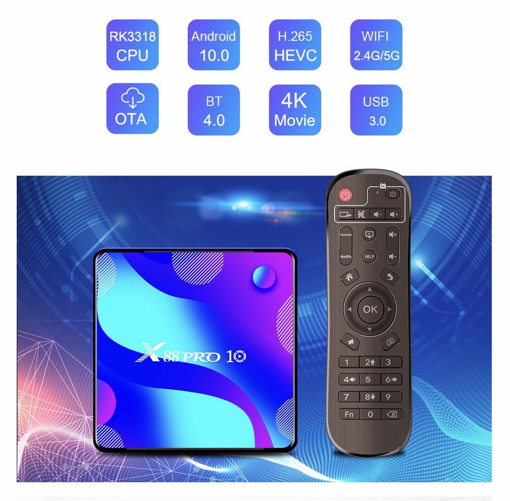 TV Box 電視機頂盒 X88 Pro 10 ，Ram 4K , Rom 32GB, 家庭電器, 電視 & 其他娛樂, 電視 - Carousell