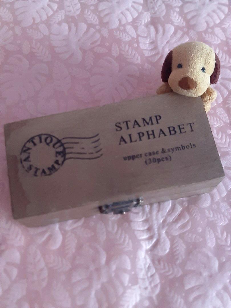 Vintage abc alphabets ink chop stamp set, Everything Else on Carousell