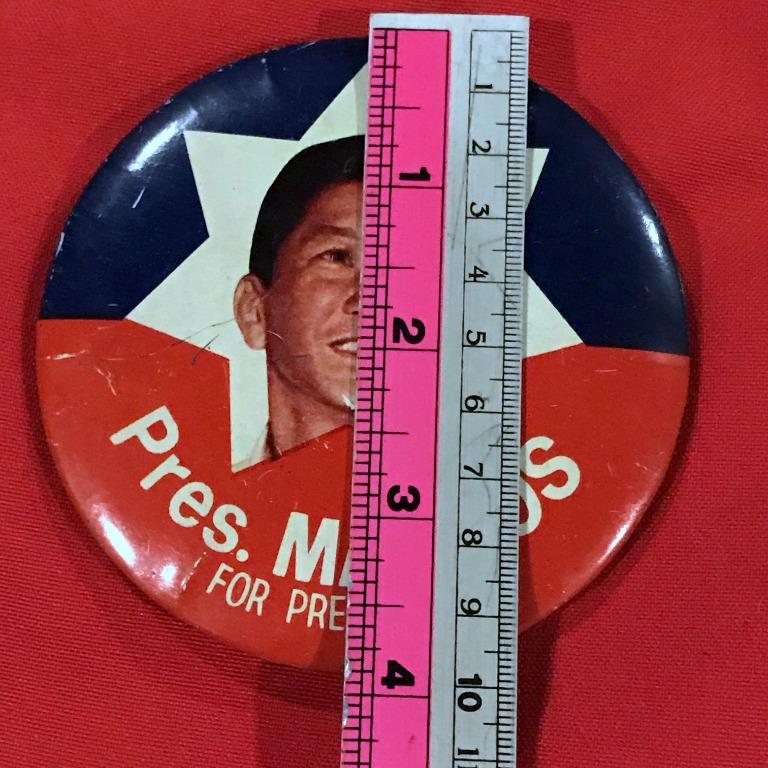 Vintage Collectible Pinback Metal Campaign Buttons: Re-election ...
