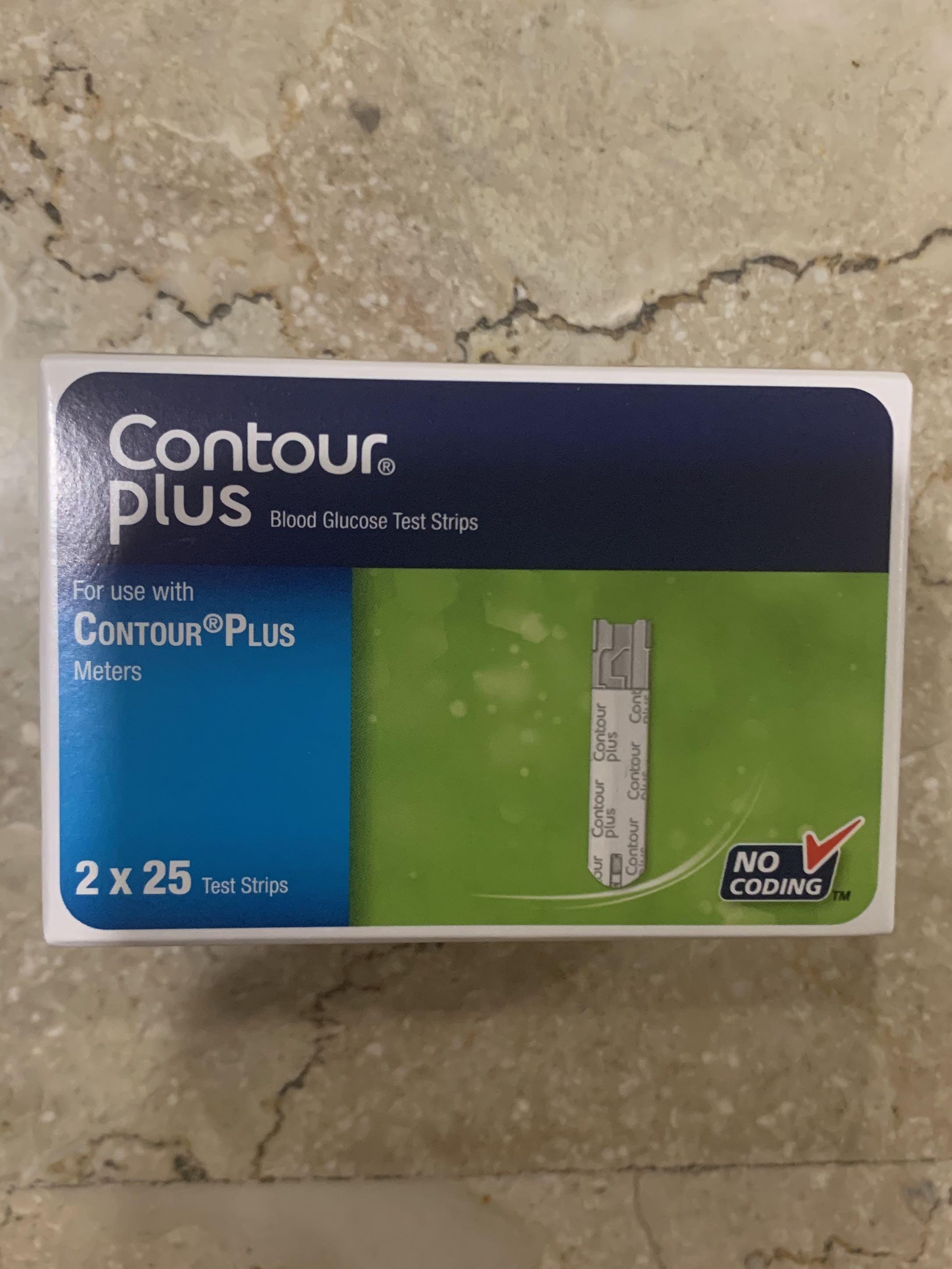 50s Contour Plus Strips Blood Glucose Test Strips 25sx2 (Expiry 2025 ...