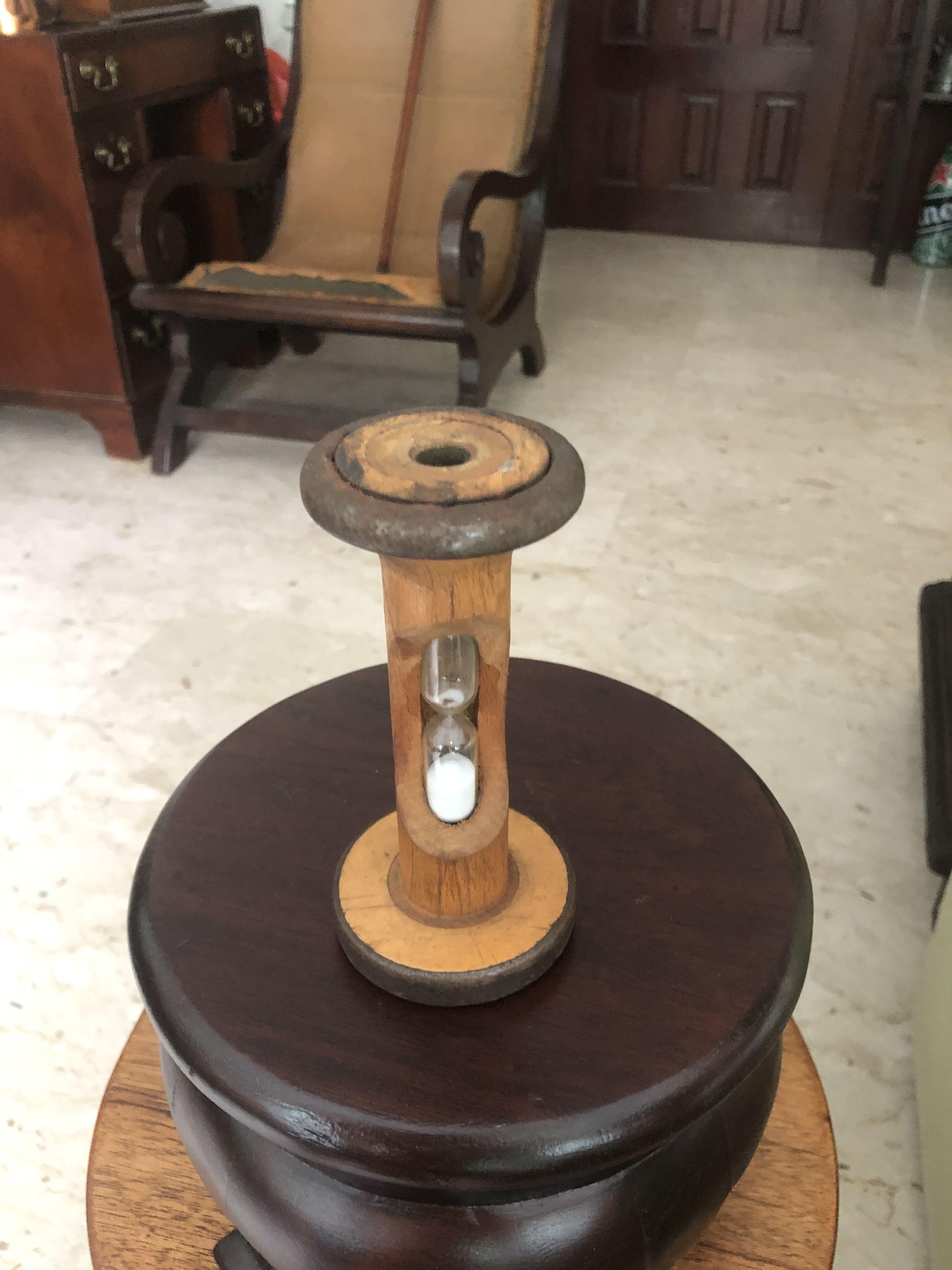 Antique English Original Mill Bobbin converted into egg timer ...
