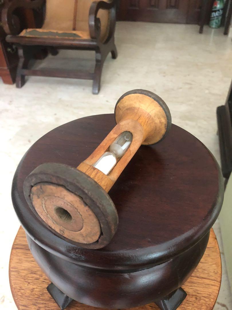 Antique English Original Mill Bobbin converted into egg timer ...