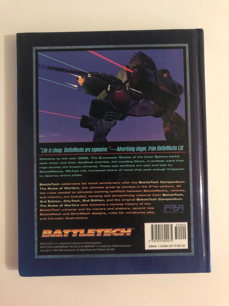 Battletech compendium the rules of warfare, Hobbies & Toys, Books ...