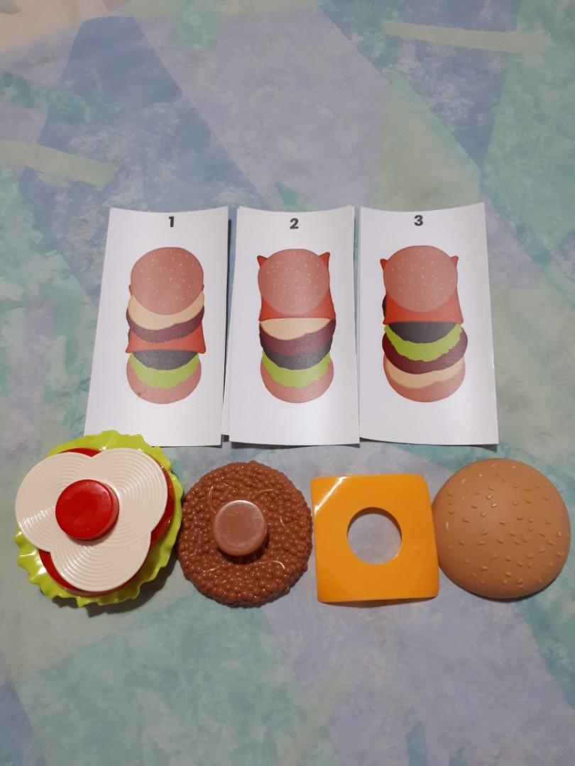 Burger stacking sequence, Hobbies & Toys, Toys & Games on Carousell