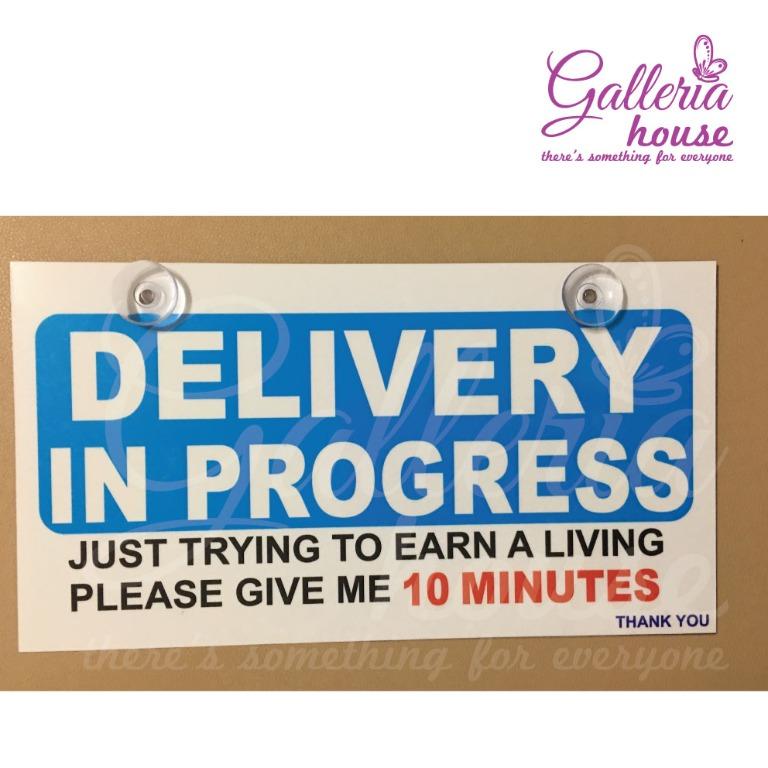 Delivery In Progress Car Sign with suction pumps, Car Accessories ...