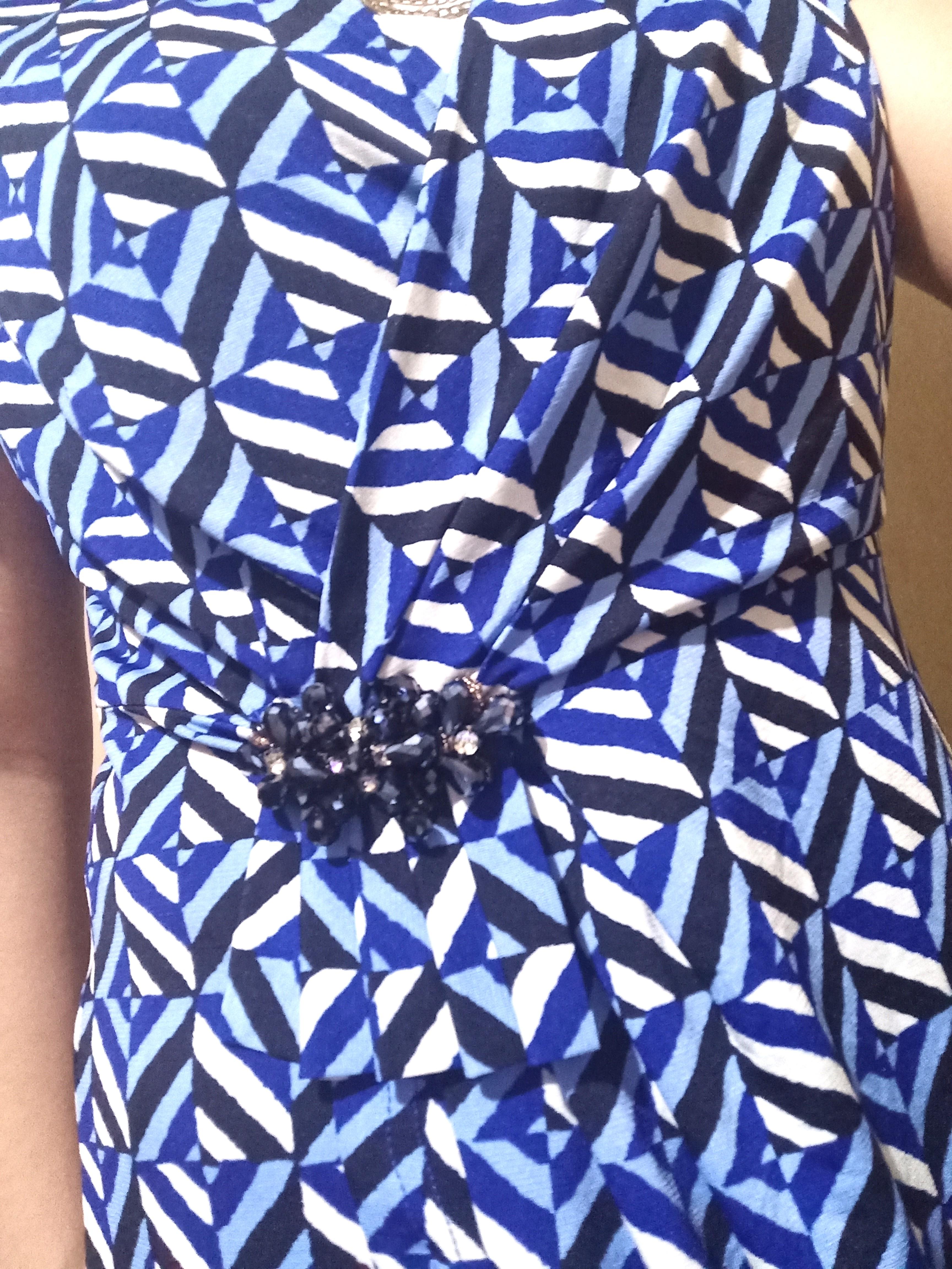 Diamond Pattern Overlap Dress, Women's Fashion, Dresses & Sets, Dresses ...