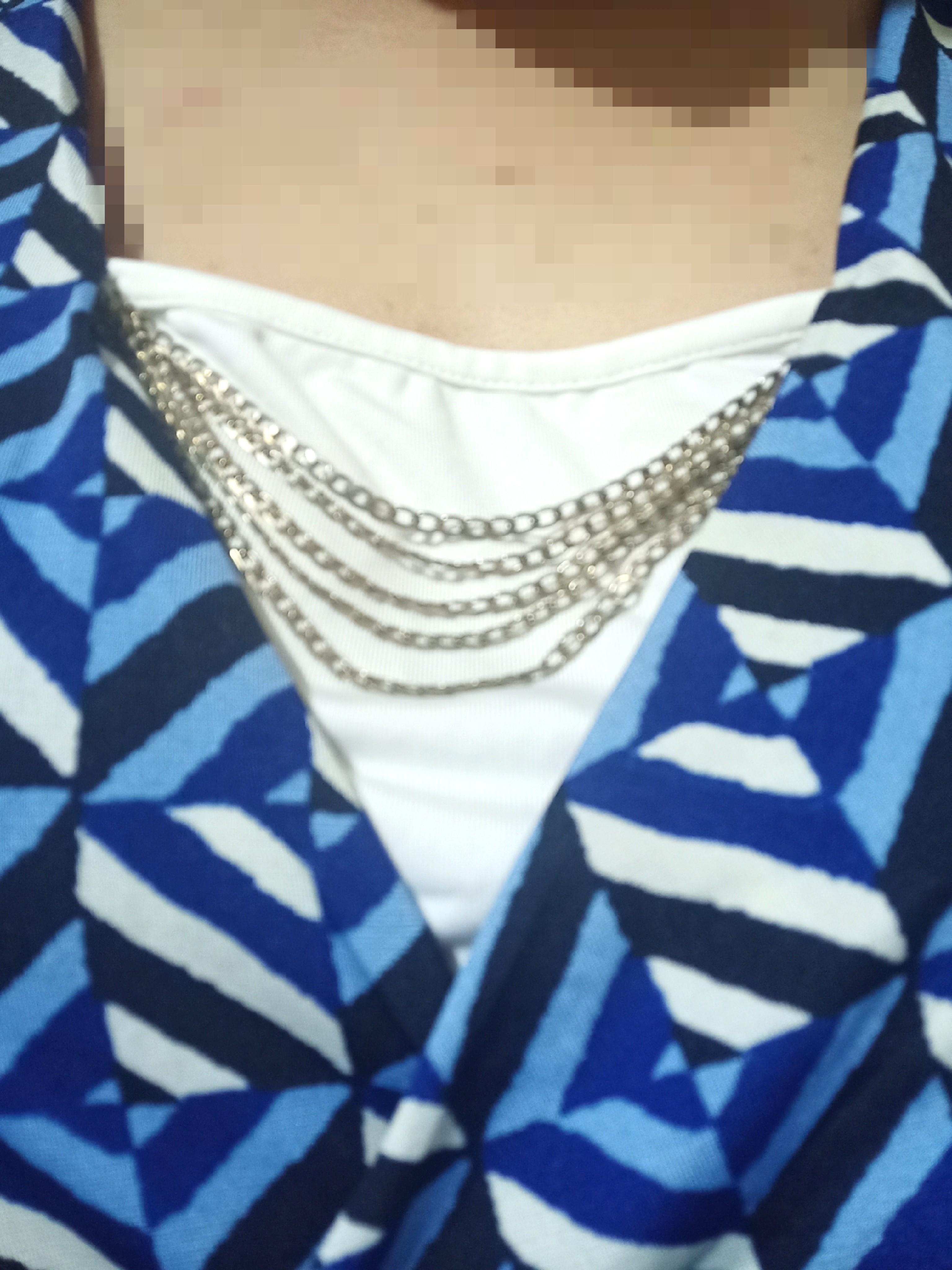 Diamond Pattern Overlap Dress, Women's Fashion, Dresses & Sets, Dresses ...