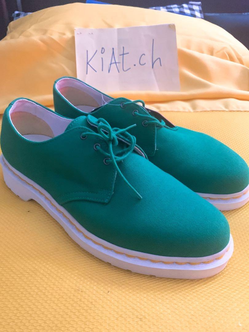 Dr Martens Lester Green Canvas, Men's Fashion, Footwear, Dress shoes on ...