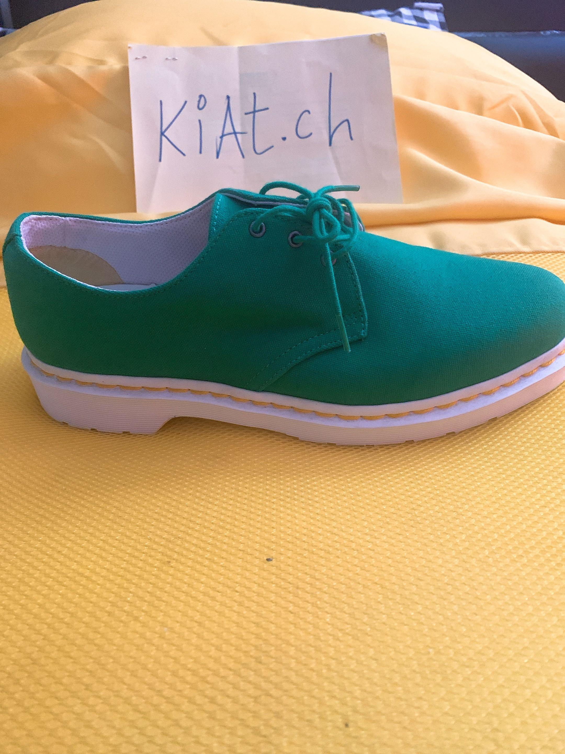 Dr Martens Lester Green Canvas, Men's Fashion, Footwear, Dress shoes on ...