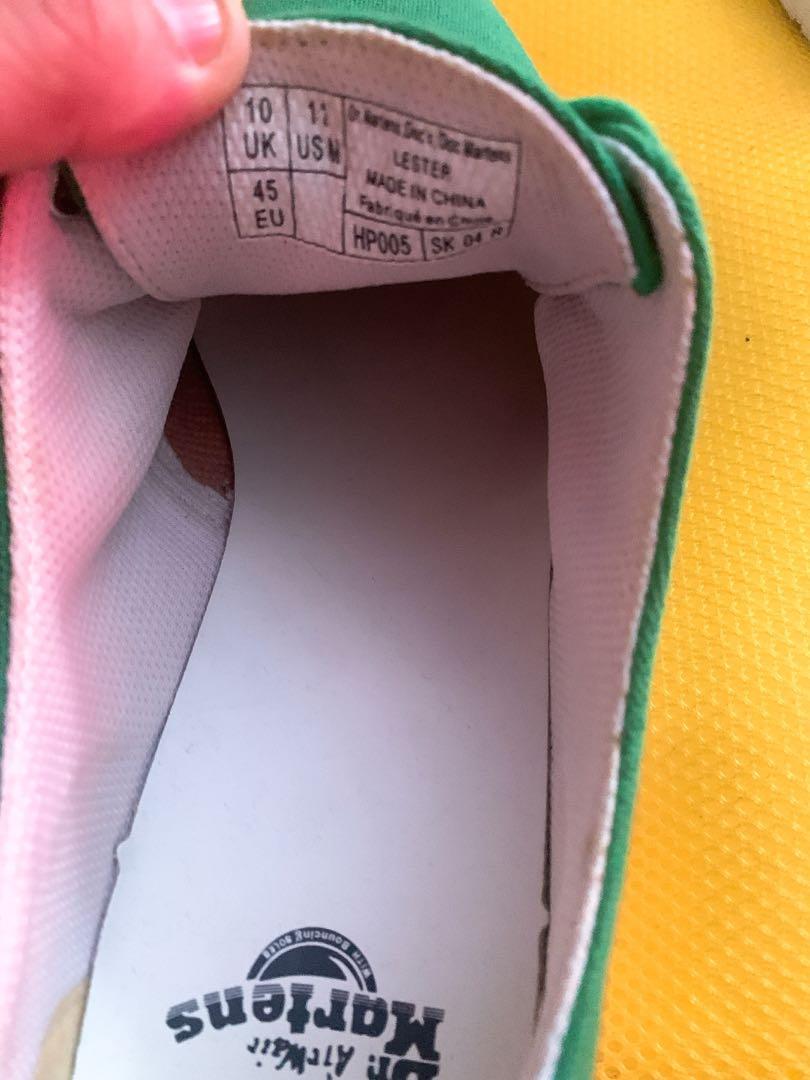 Dr Martens Lester Green Canvas, Men's Fashion, Footwear, Dress shoes on ...