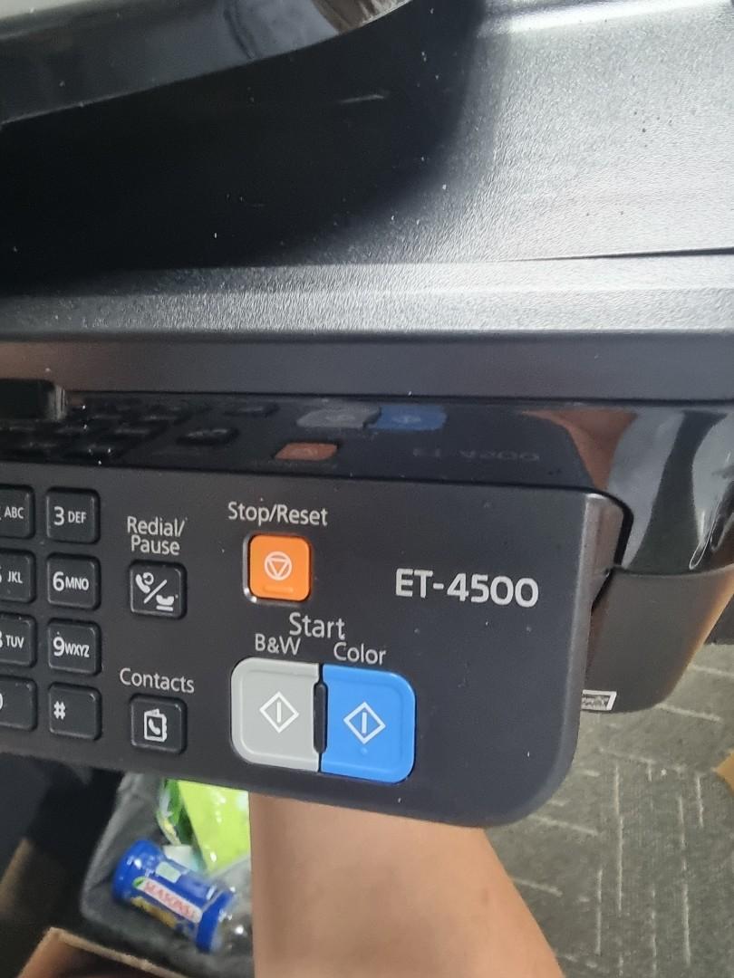 Epson WorkForce ET-4500 EcoTank Wireless Color All-in-One Supertank ...