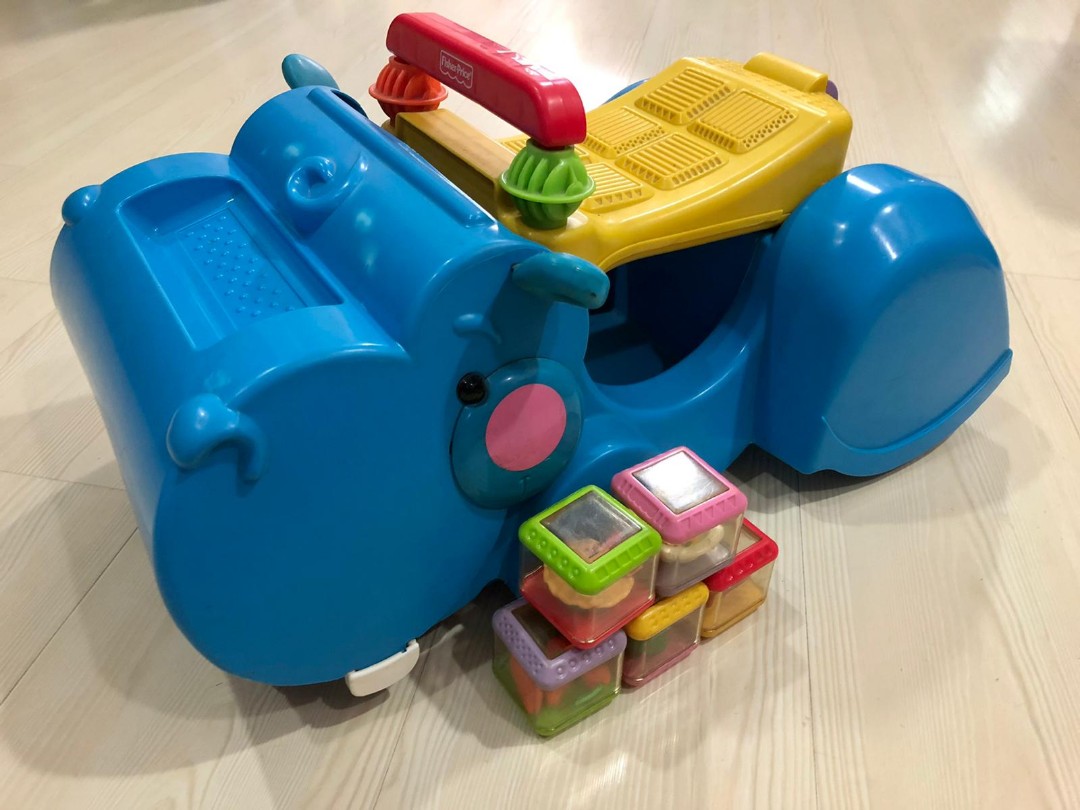 Fisher Price Peek A Blocks Gobble Go Hippo Ride On Walker For Sale In ...