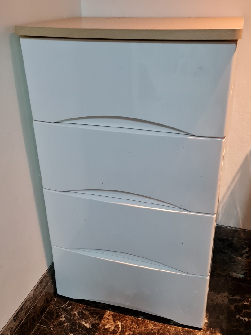 Japan Home plastic 4 drawer set (2 pieces available), Furniture & Home ...