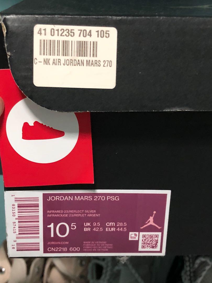 Jordan Mars 270 X PSG, Men's Fashion, Footwear, Sneakers on Carousell