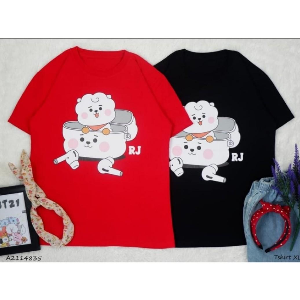 Kaos RJ BT21 / Baju RJ BT21 / Kaos BT21 Dewasa / Kaos Wanita Lucu ...