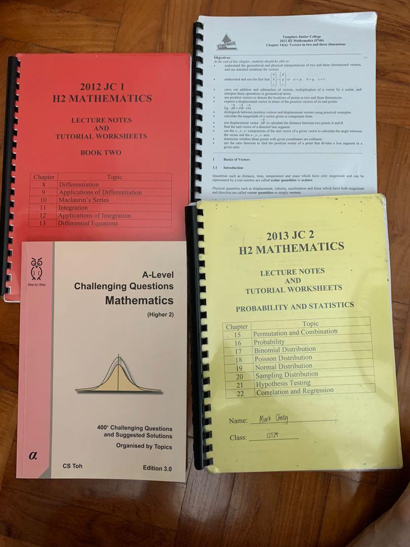 Maths JC H2 books, Hobbies & Toys, Books & Magazines, Assessment Books ...