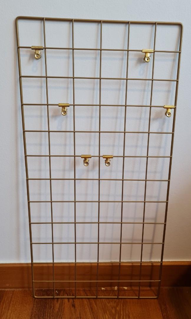 Metal grid wall hanging display, Furniture & Home Living, Home Decor ...