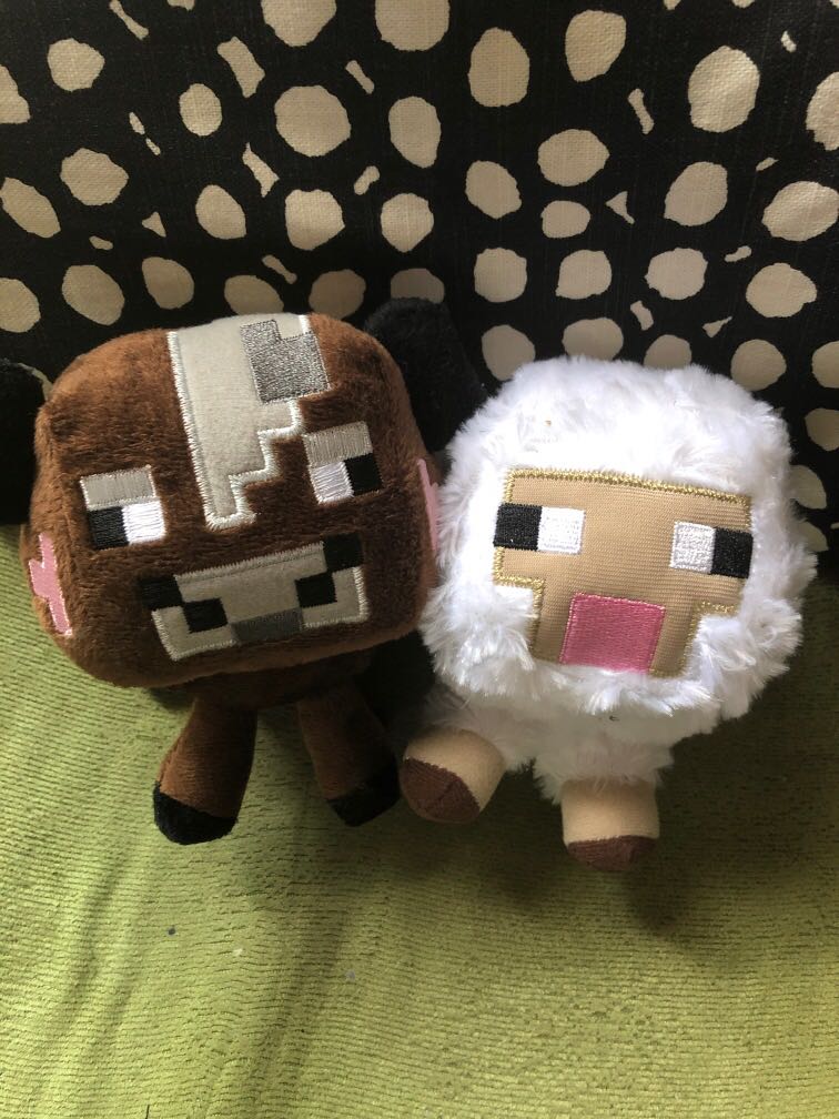 Minecraft stuffed toy - sheep and cow, Hobbies & Toys, Toys & Games on ...