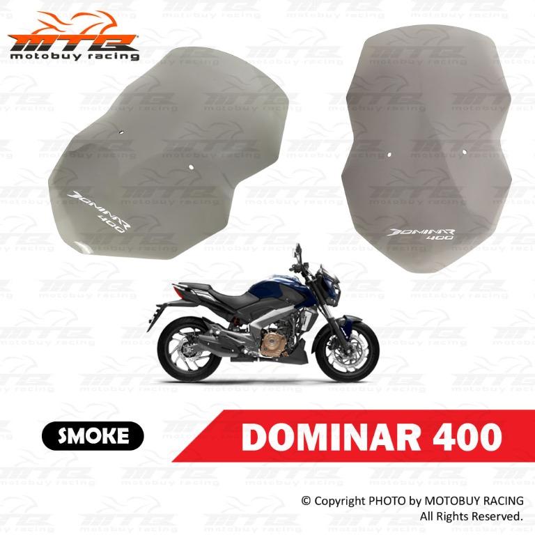 MTB HIGHER WINDSHIELD BLACK / SMOKE FOR DOMINAR 400, Auto Accessories ...