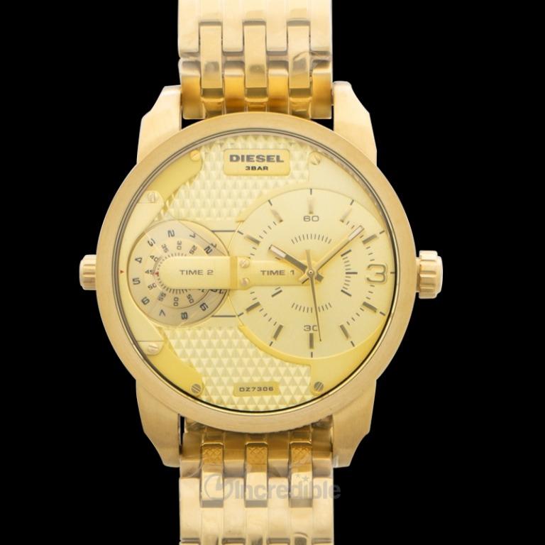 [NEW] Diesel Mini Daddy Champagne Dial Gold-tone Men's Watch DZ7306 ...
