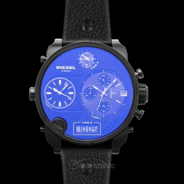 [NEW] Diesel SBA Chronograph Quartz Blue/Black Dial Analog Digital Men ...