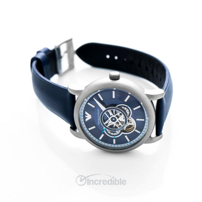 [NEW] Emporio Armani Chronograph Automatic Blue Dial Men's Watch 43MM ...