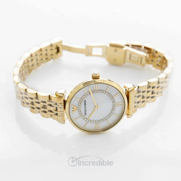 [NEW] Emporio Armani Classic Mother Of Pearl Dial Stainless Steel Watch ...