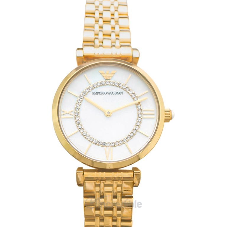 [NEW] Emporio Armani Classic Mother Of Pearl Dial Stainless Steel Watch ...