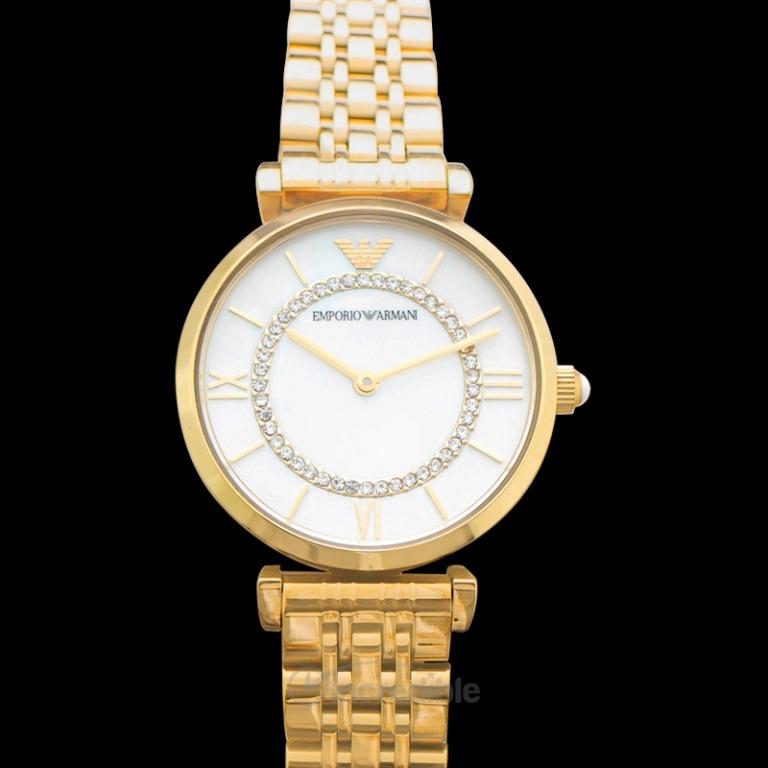 [NEW] Emporio Armani Classic Mother Of Pearl Dial Stainless Steel Watch ...