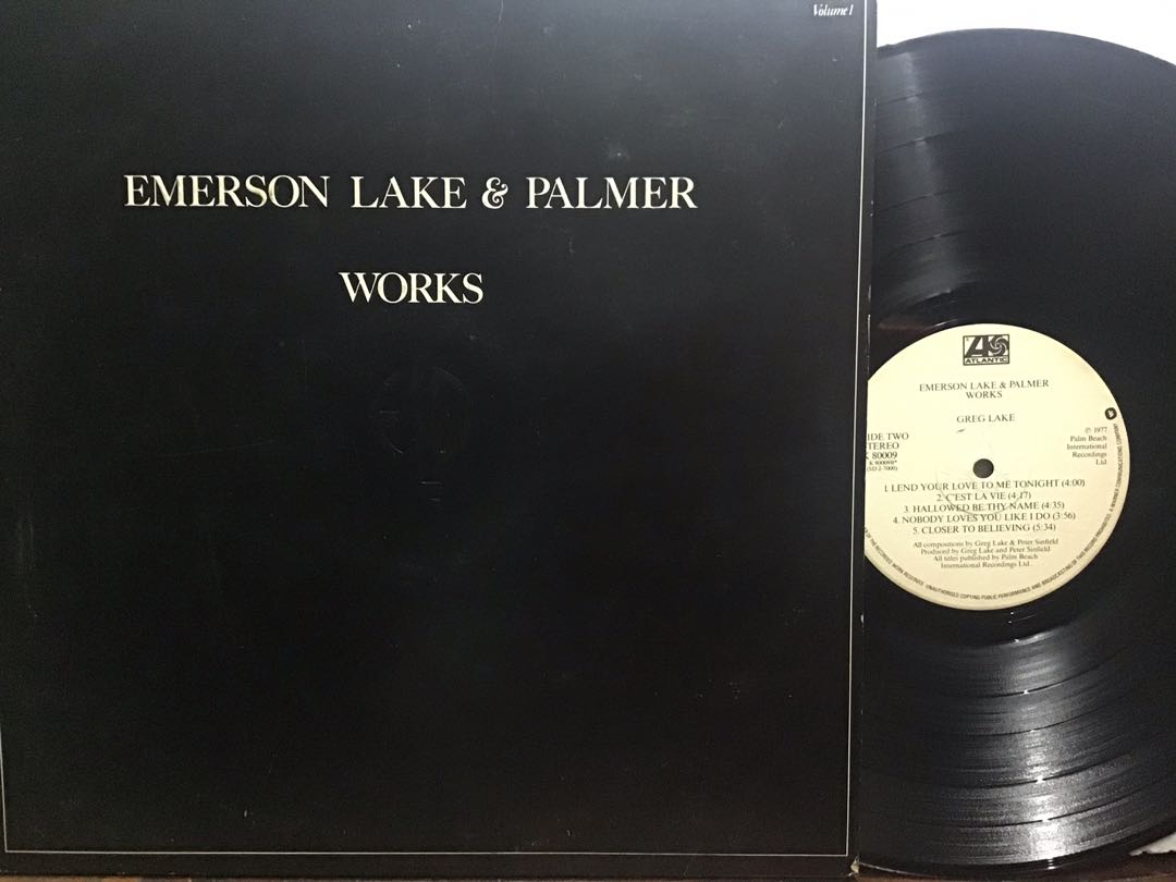 PIRING HITAM Emerson Lake and Palmer Works 2LP VINYL Anubis Rock ...
