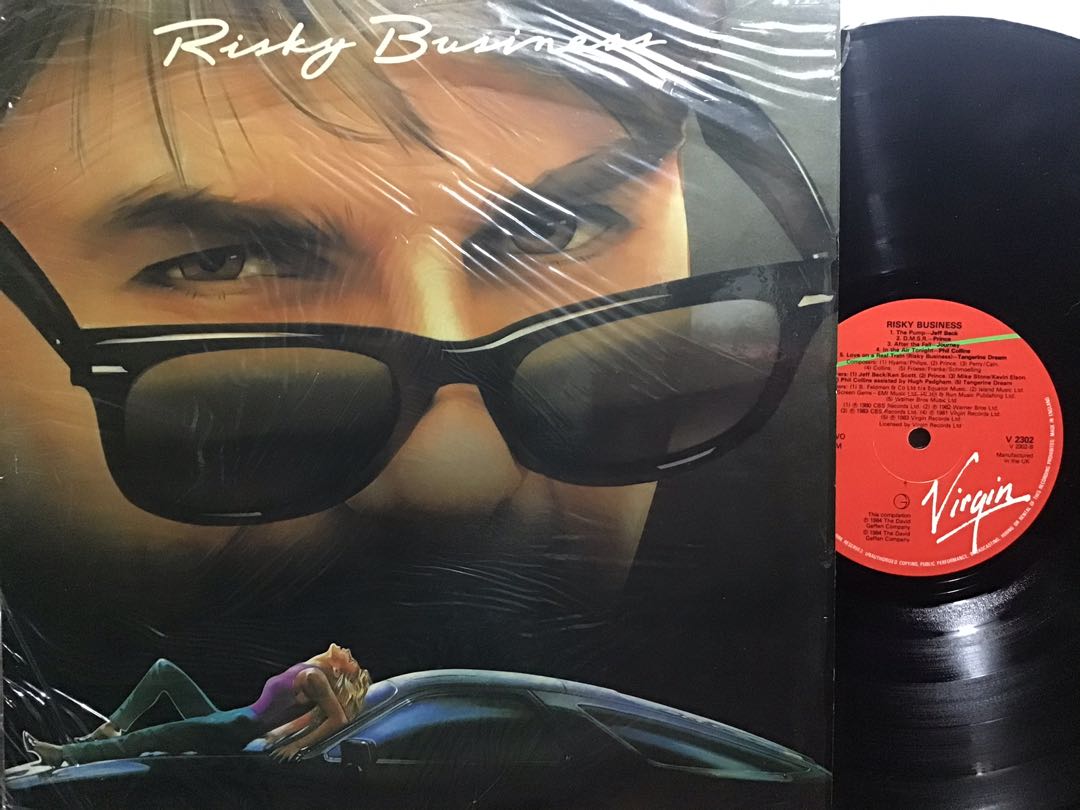 LP Risky Business 1983 VINYL RECORD Anubis Piring Hitam Soundtrack ...