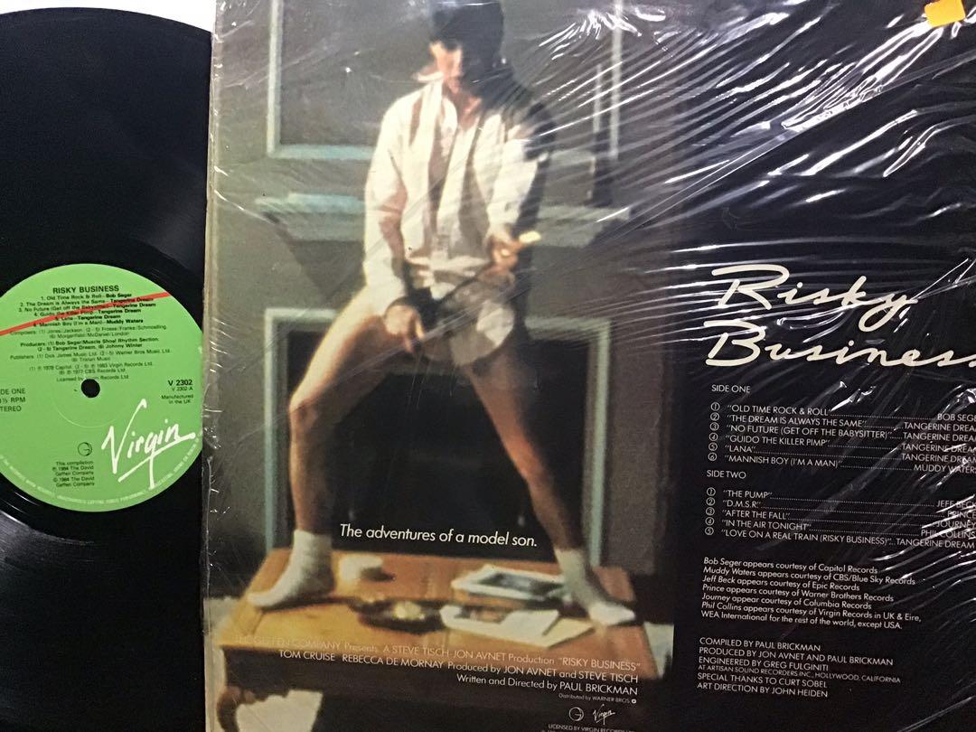 LP Risky Business 1983 VINYL RECORD Anubis Piring Hitam Soundtrack ...