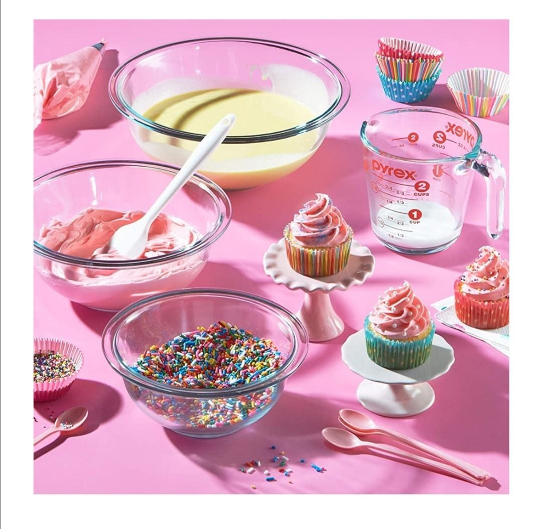 Pyrex Prepware 3-Piece Mixing Bowl Set, Clear, Furniture & Home Living ...