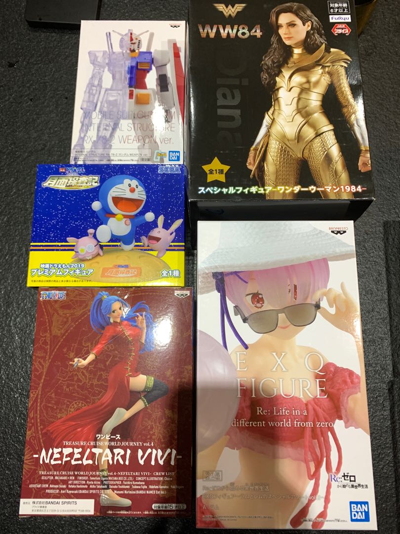 Ram Re Zero EXQ | Gundam RX 78-2| Nefeltari VIVI One Piece | WW84 Wonder Woman FuRyu | Doraemon ...