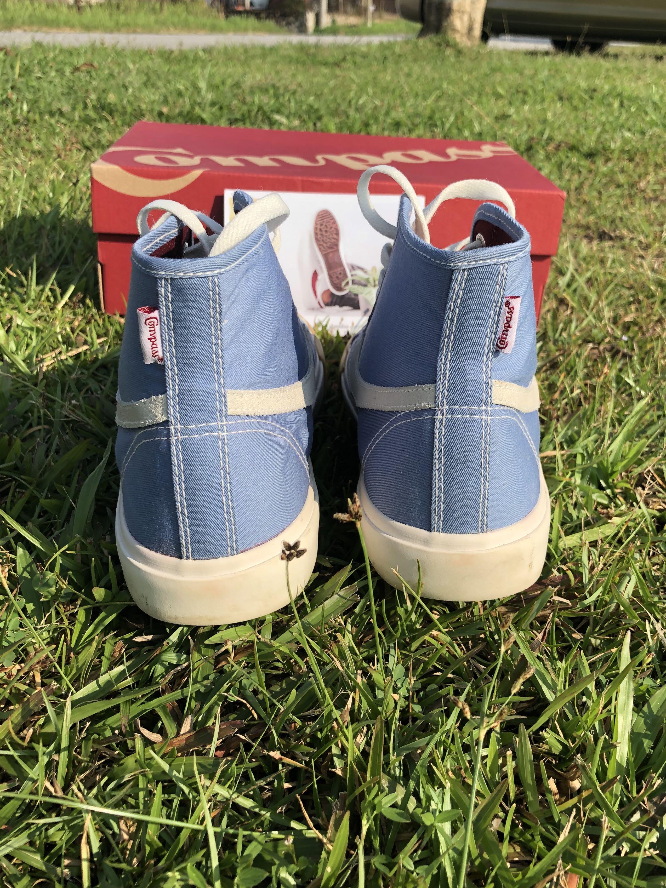 sepatu compass gazelle sky blue highcut, Men's Fashion, Footwear ...