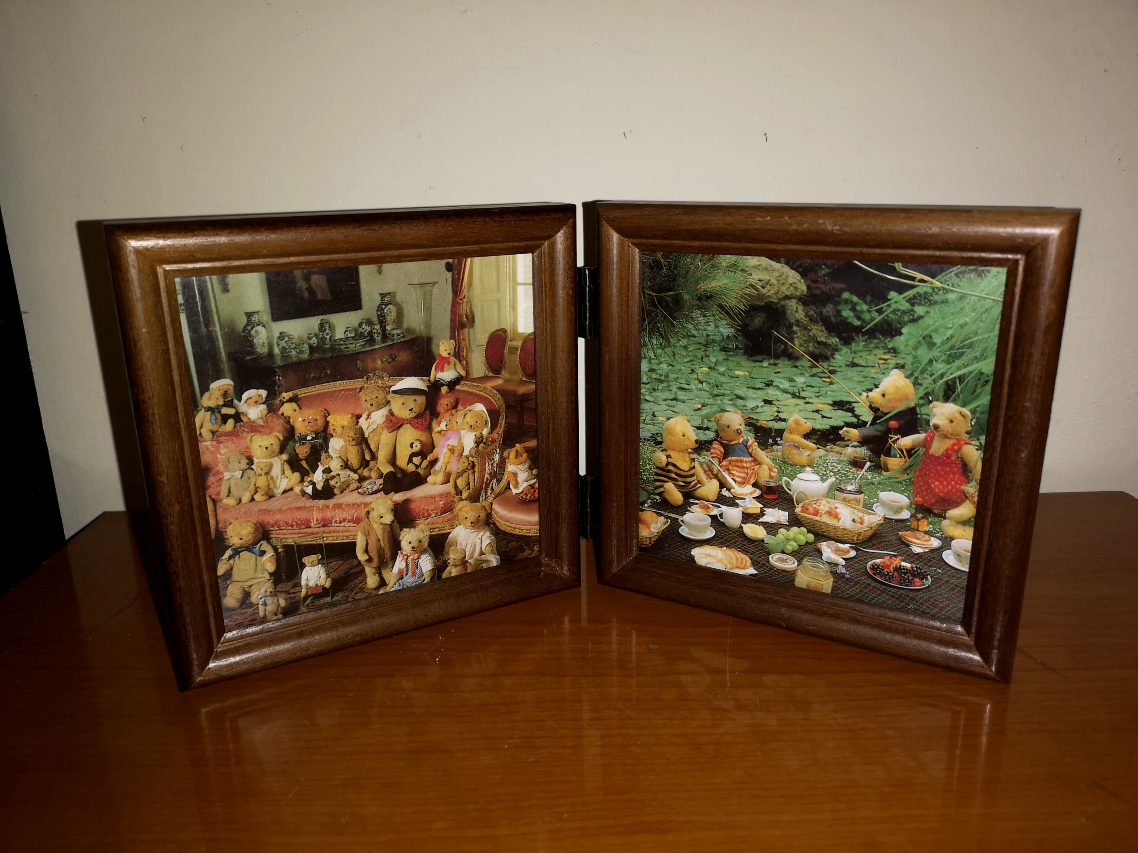 Vintage Double Wooden Frame, Furniture & Home Living, Home Decor ...